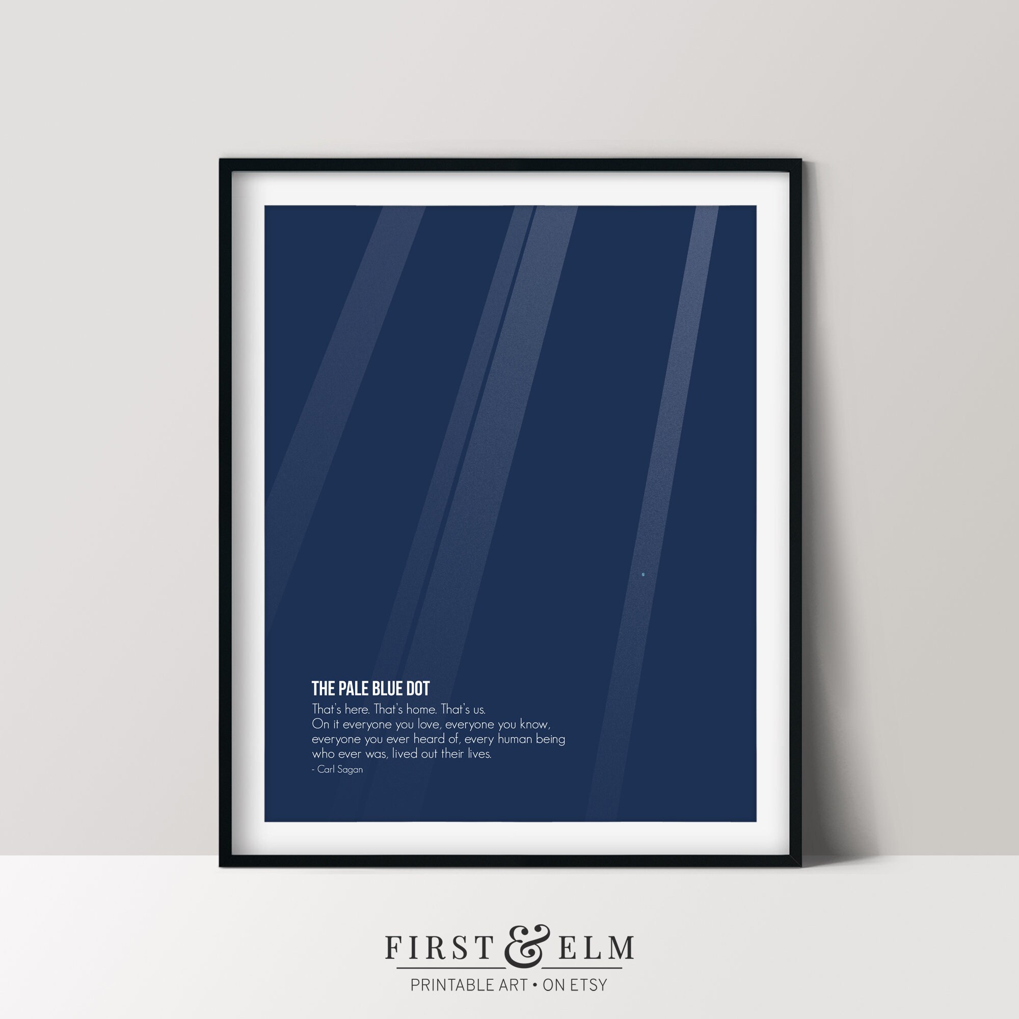 The Pale Blue Dot Inspirational Carl Sagan Quote Print | Etsy