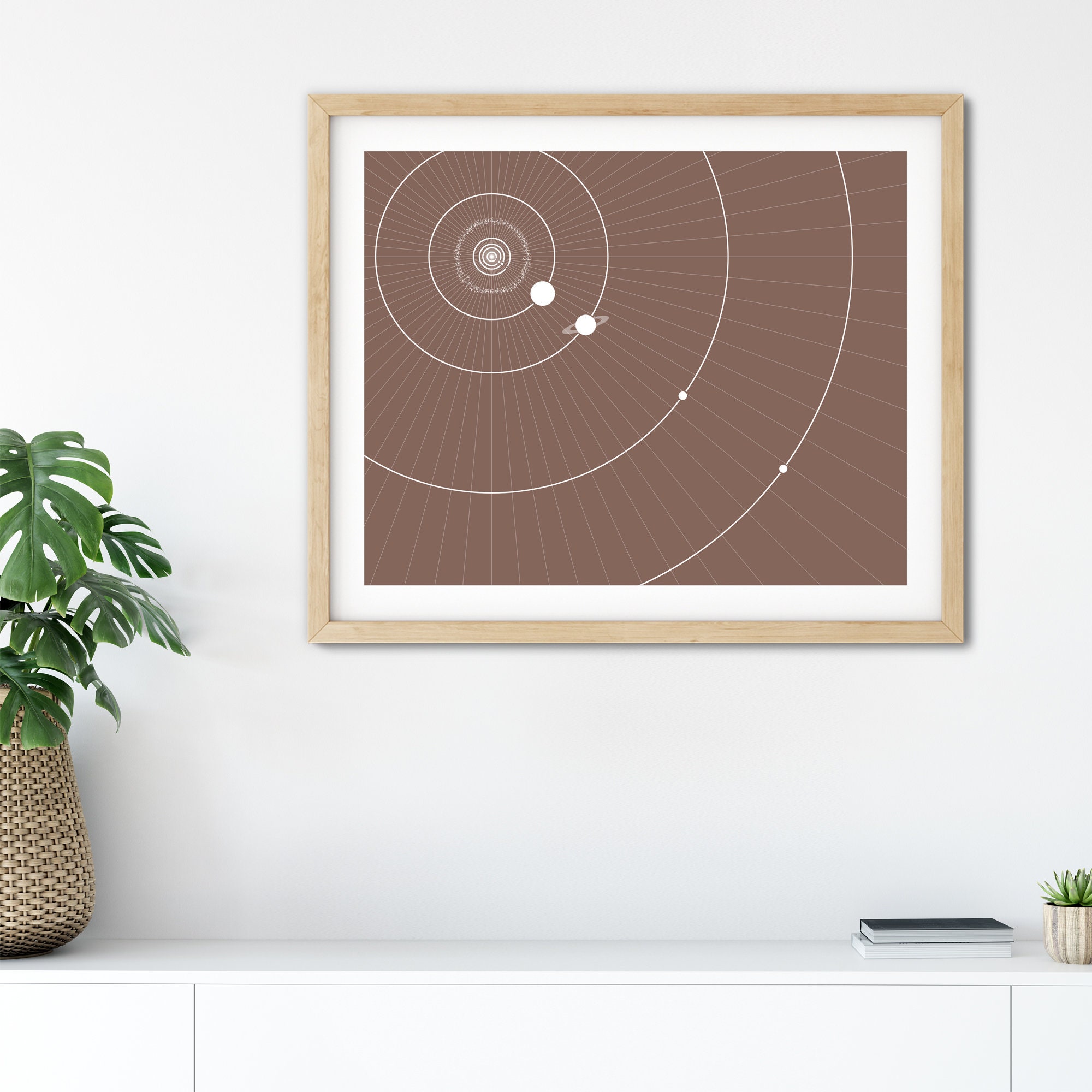 Planet Orbits Poster Solar System Print Space Themed Room - Etsy