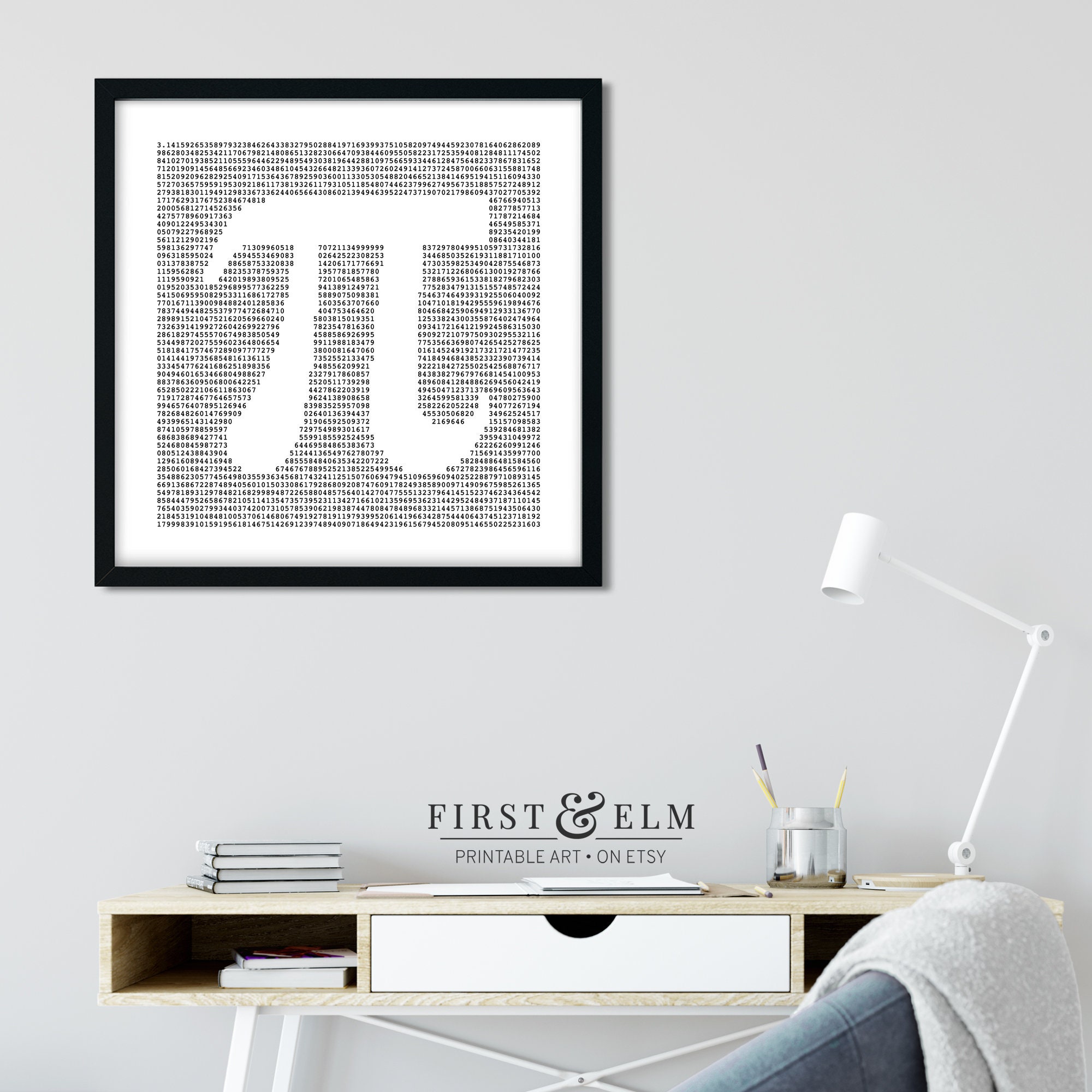 Pi Digits Poster Math Geek Décor Classroom Wall Art Teacher | Etsy