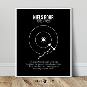 Niels Bohr Poster, Famous Scientist, Teacher Gift Ideas, Printable ...