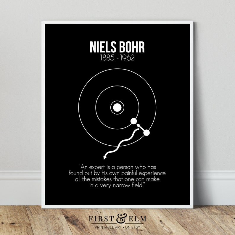 Niels Bohr Poster Famous Scientist Teacher Gift Ideas - Etsy