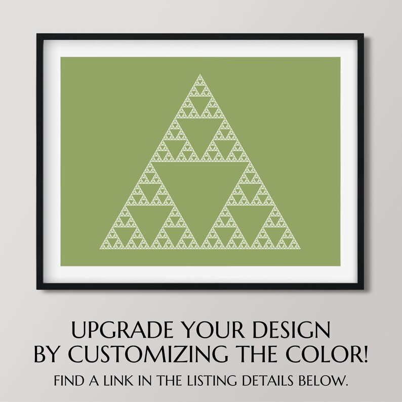Sierpinski Triangle Fractal Art Print Geometric Poster | Etsy