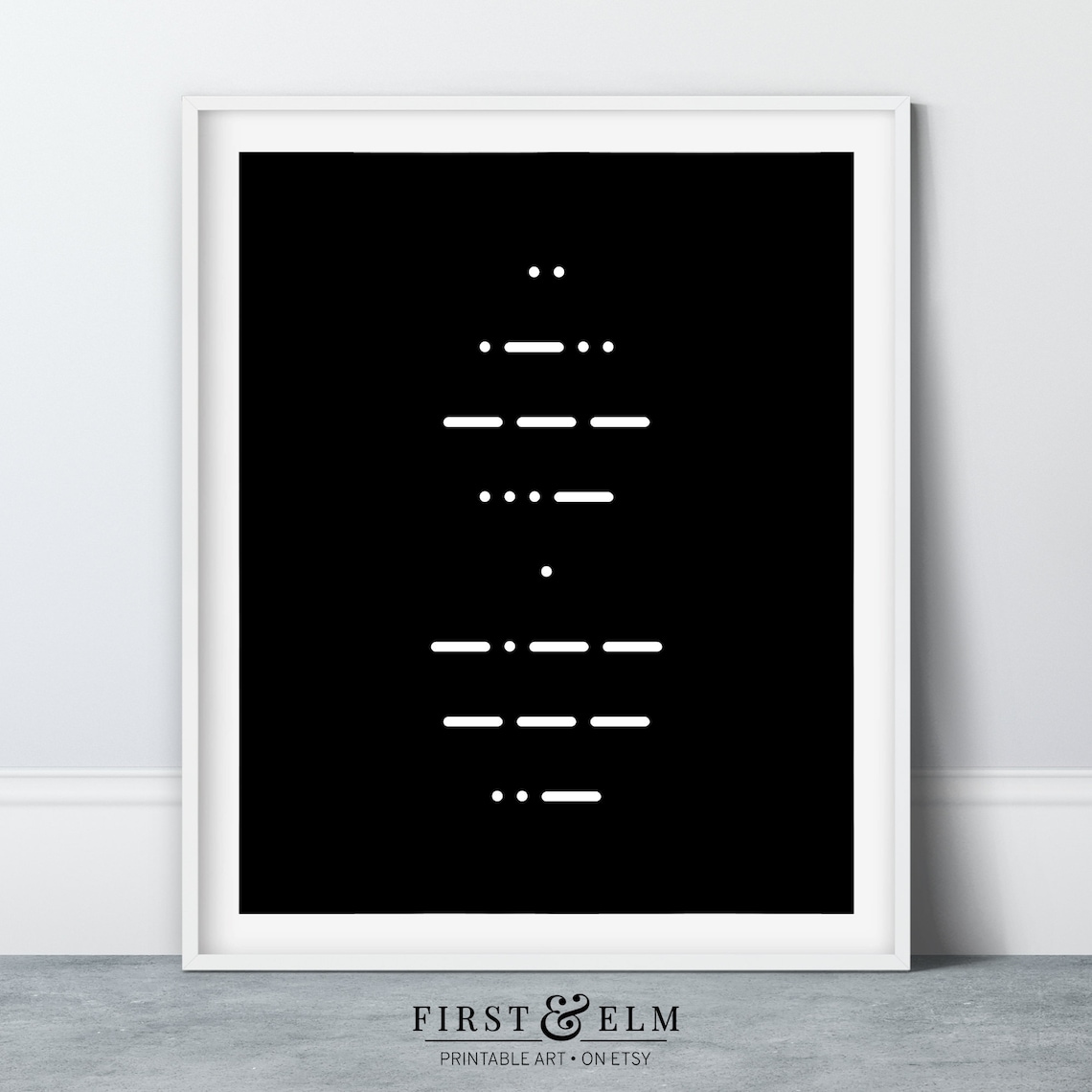 Morse Code I Love You Poster Unique Gift Ideas Modern | Etsy