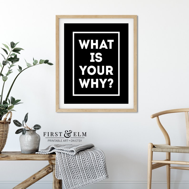 What is Your Why Goal Inspiration Poster Motivational Quote - Etsy