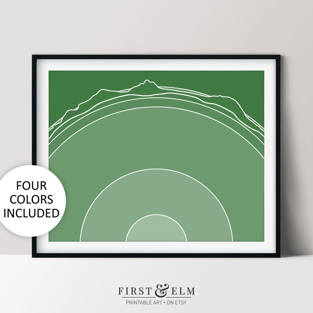 Earth’s Layers Science Illustration, Geology Poster, Minimalist Design ...