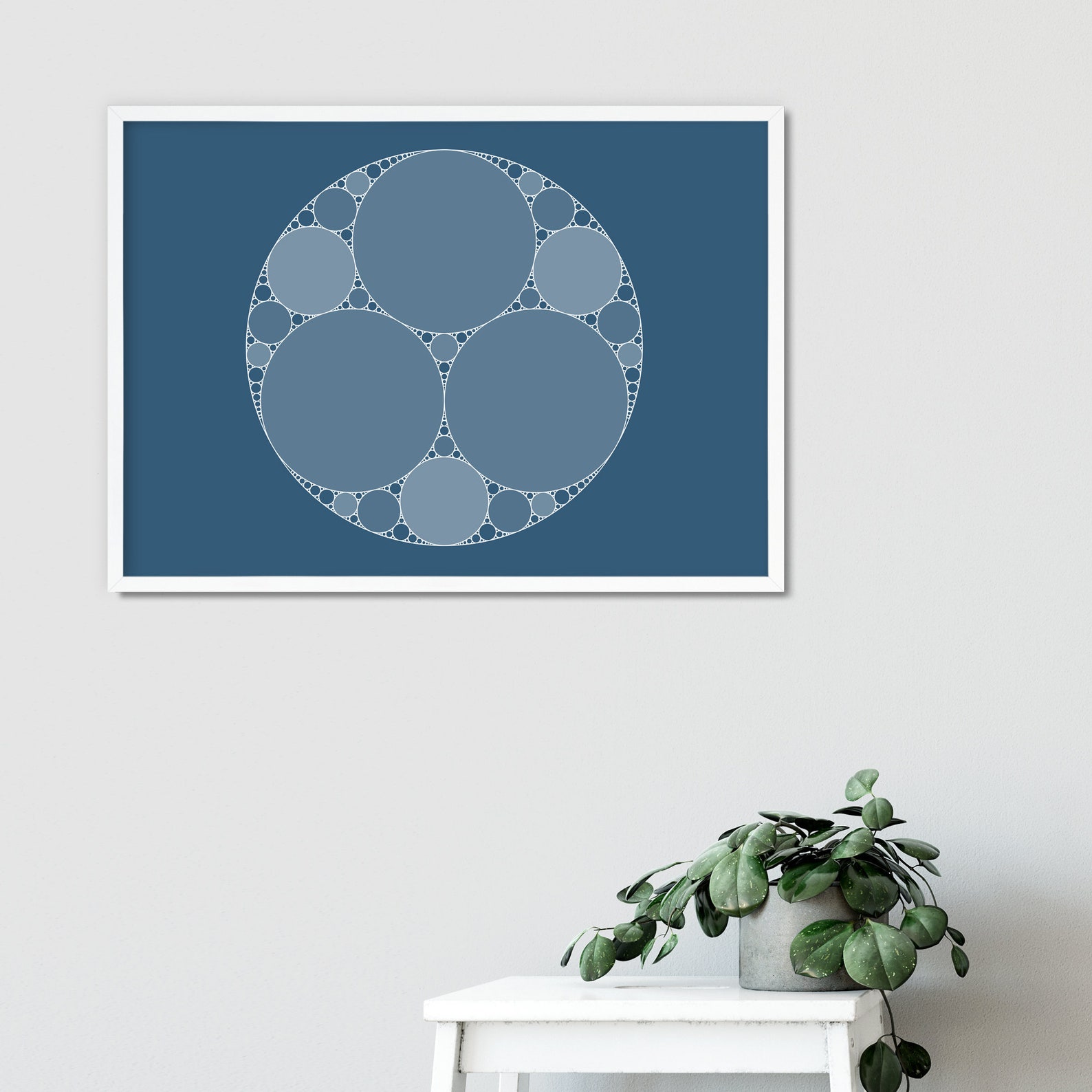 Apollonian Gasket Fractal Art Design Math Nerd Poster | Etsy