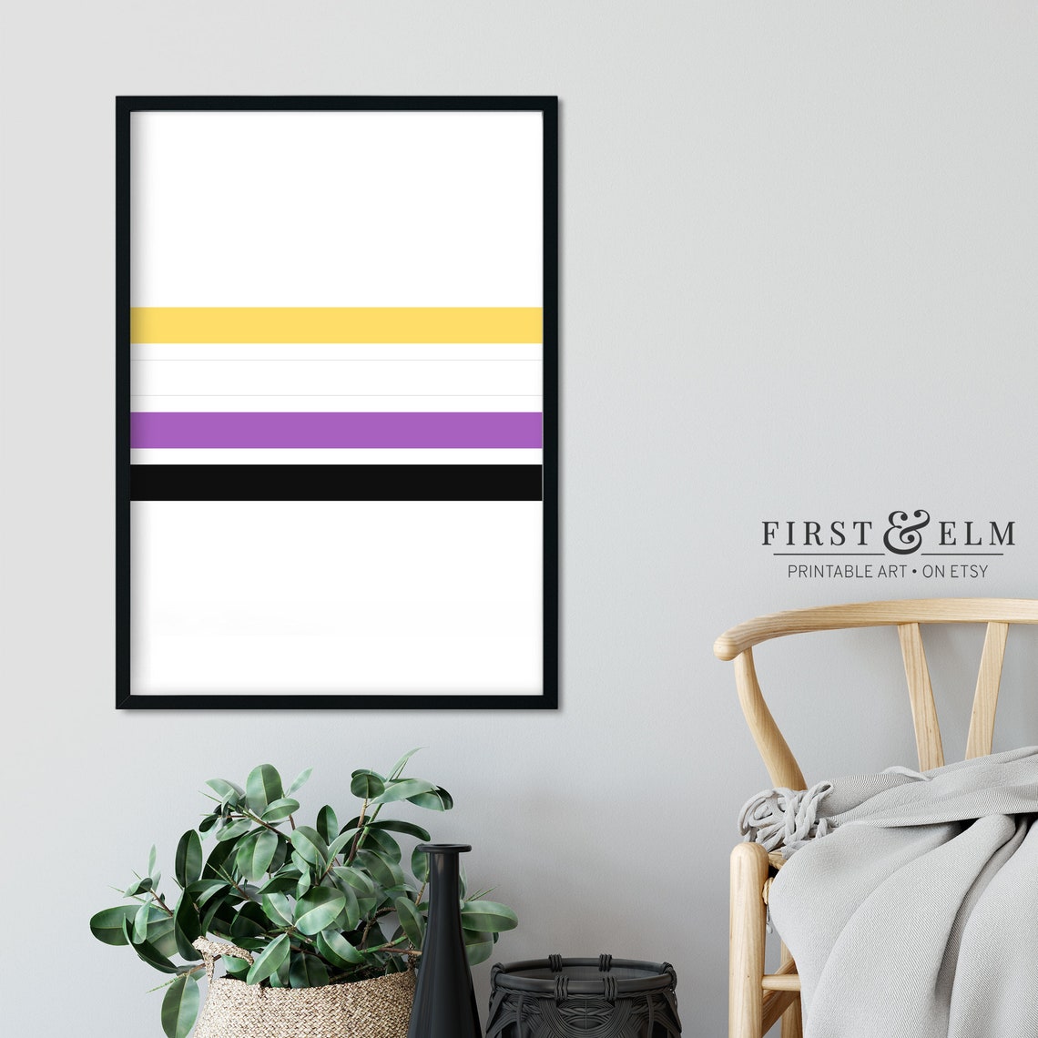 Nonbinary Pride Flag LGBTQIA Awareness Non Binary Colors | Etsy