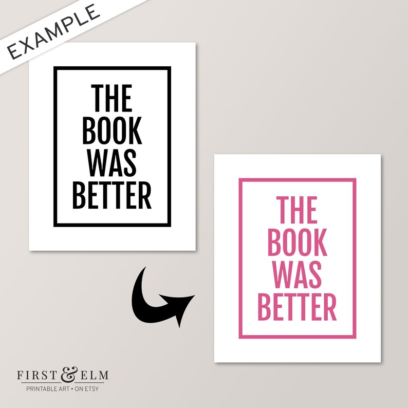 Custom Color Change Printable Digital File Customized Wall - Etsy