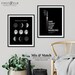 Phases of the Moon Astronomy Art Print, Printable Outer Space Décor ...