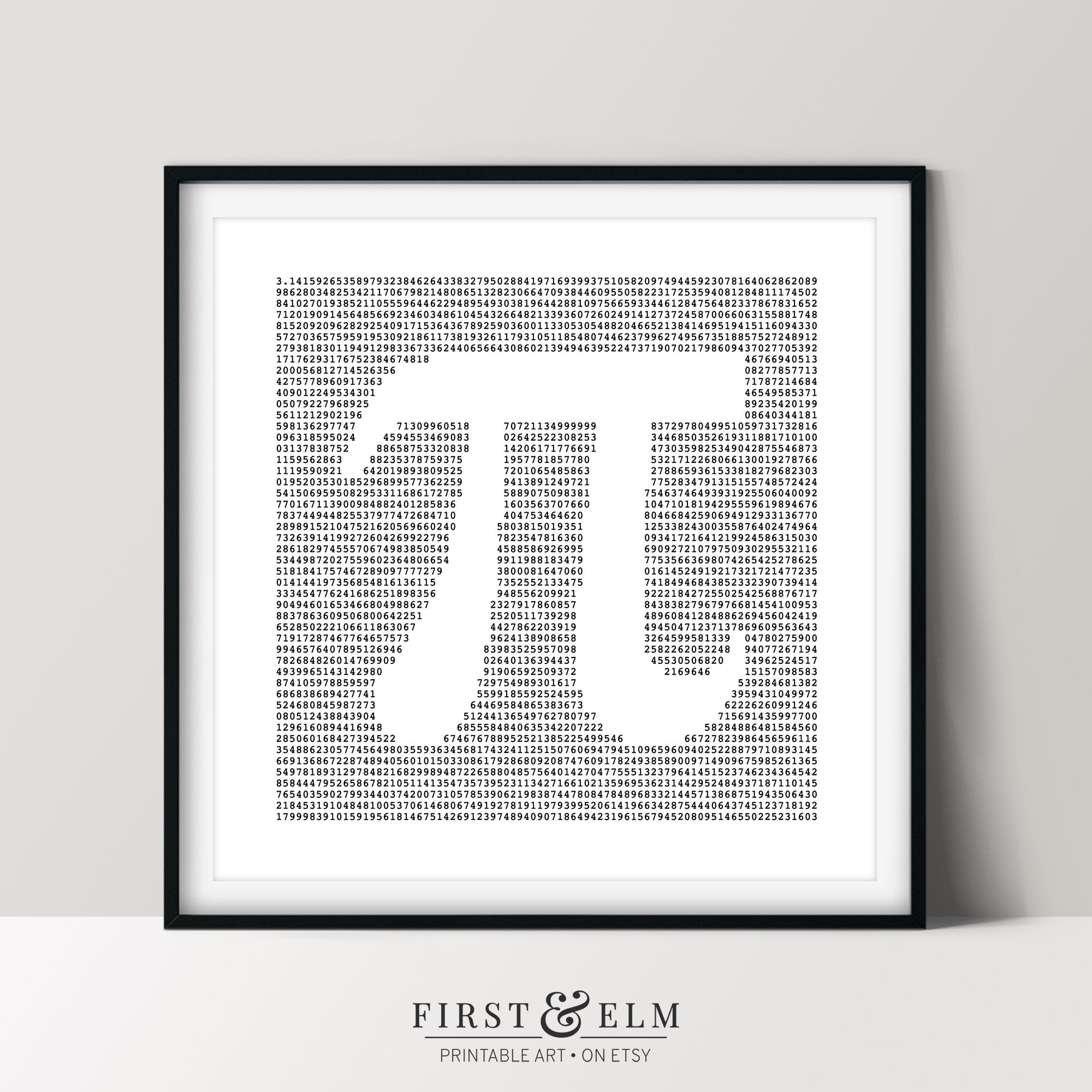 Pi Digits Poster Math Geek Décor Classroom Wall Art Teacher | Etsy
