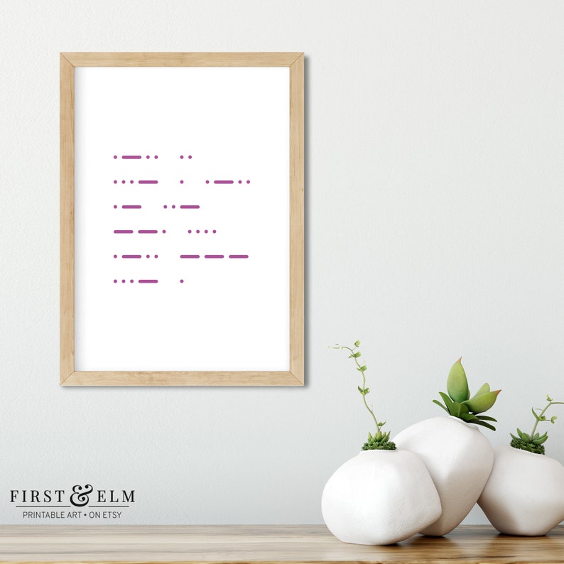 Morse Code Custom Quote or Text Unique Gift Ideas Secret | Etsy