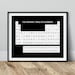 B&W Periodic Table of Elements Print, Science Teacher Gift, Nerdy Home ...