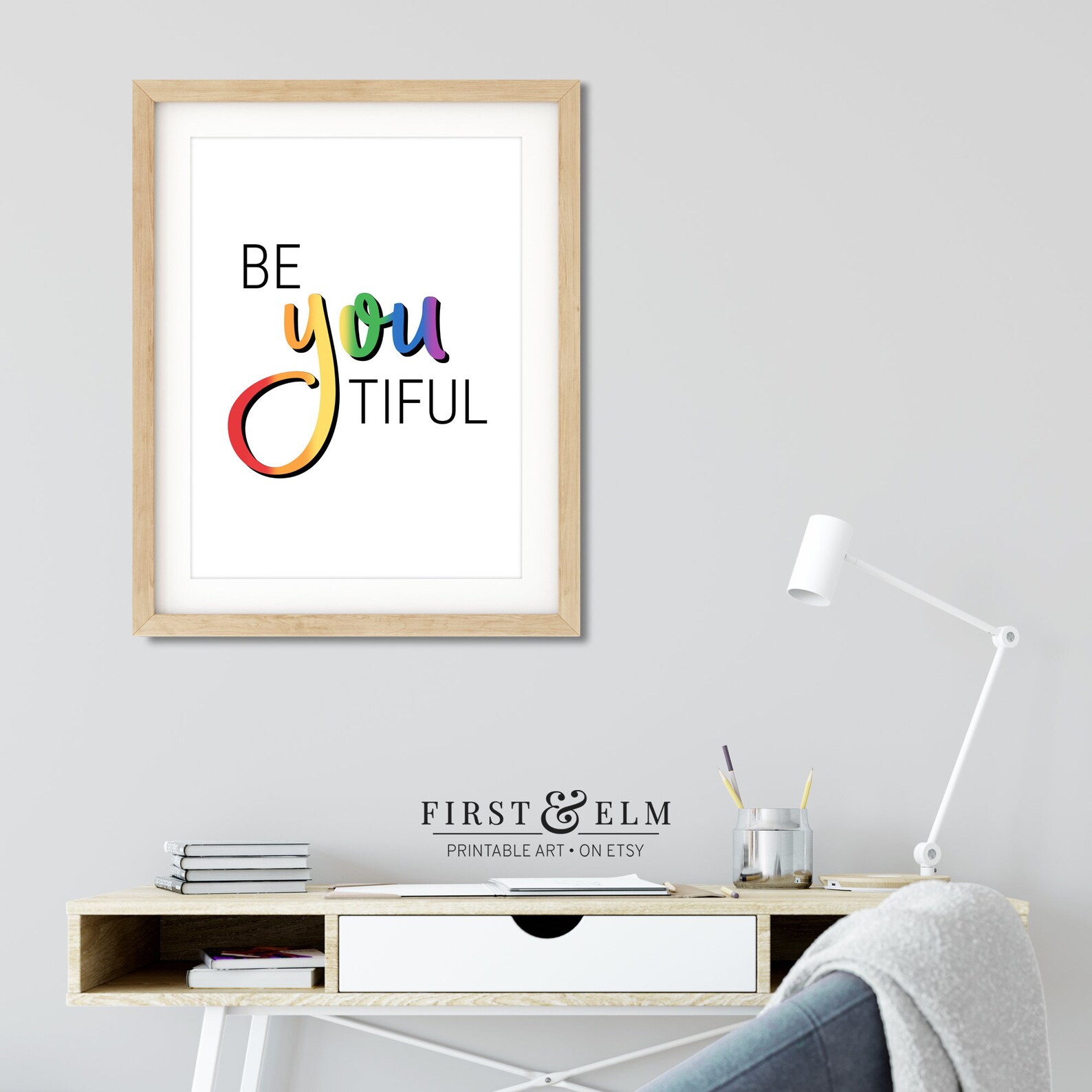 Be You Tiful Poster Pride Rainbow Art Printable Download - Etsy