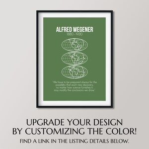 Alfred Wegener Print, Famous Scientists, Gift for Geologist, Nerdy Home ...
