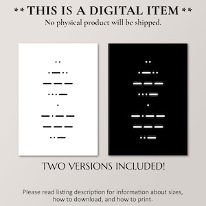 Morse Code I Love You Poster, Unique Gift Ideas, Modern Minimalist ...