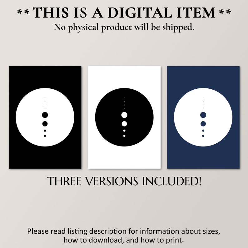 Solar System Poster Planets to Scale Art Outer Space Décor - Etsy