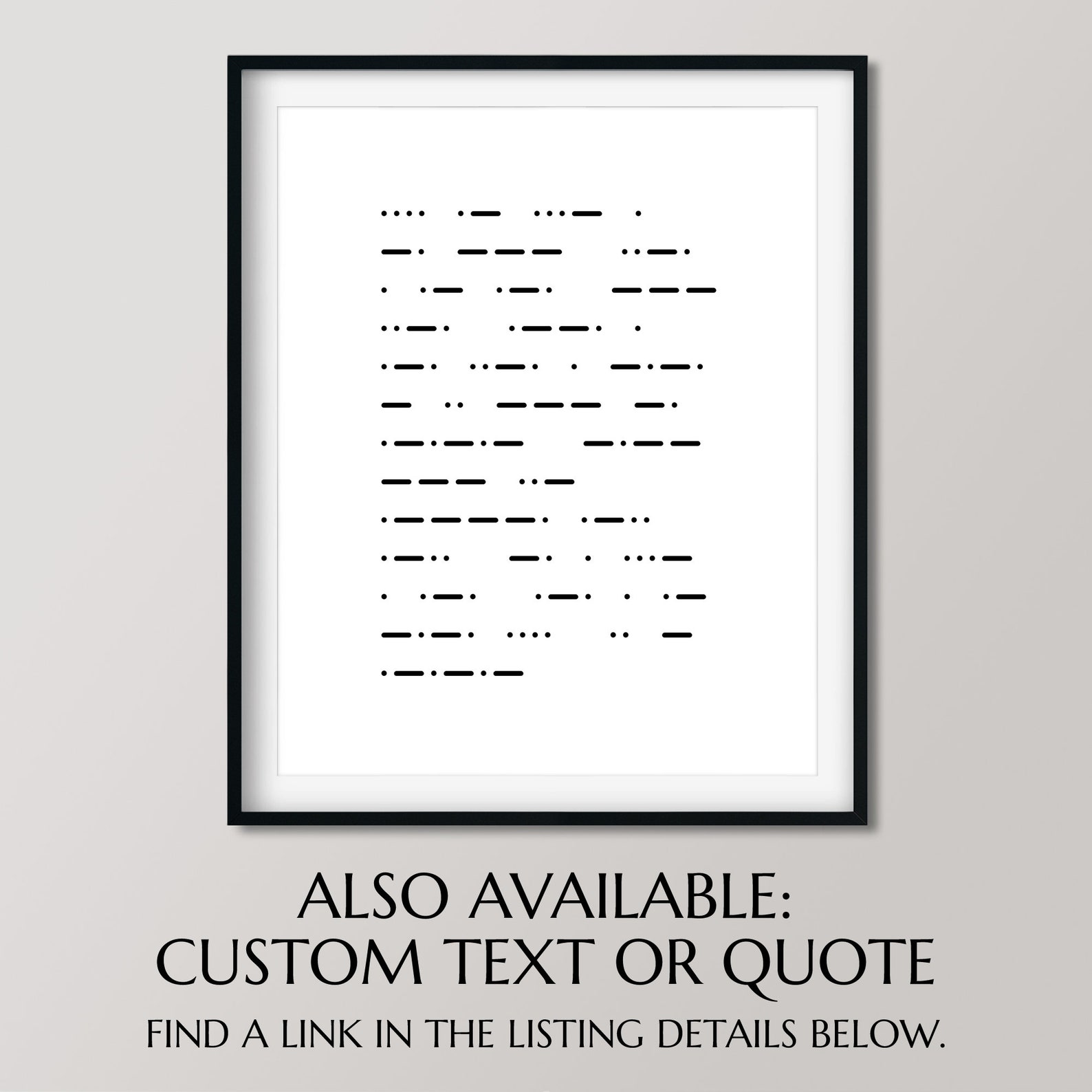 Personalized Name Sign, Morse Code Poster, Minimalist Design, Printable ...