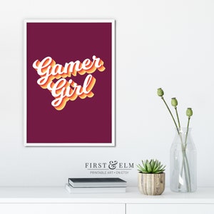 Gamer Girl Poster Colorful Gaming Wall Art Game Room Decor - Etsy