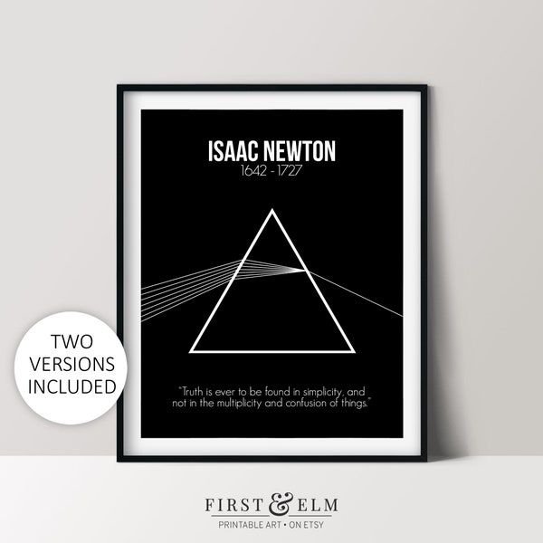 Isaac Newton Poster - Etsy