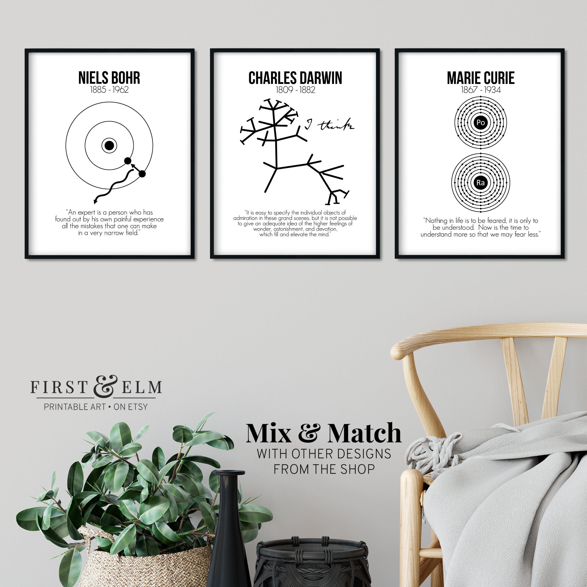 Marie Curie Poster, Famous Scientists, Inspirational Women, Printable ...