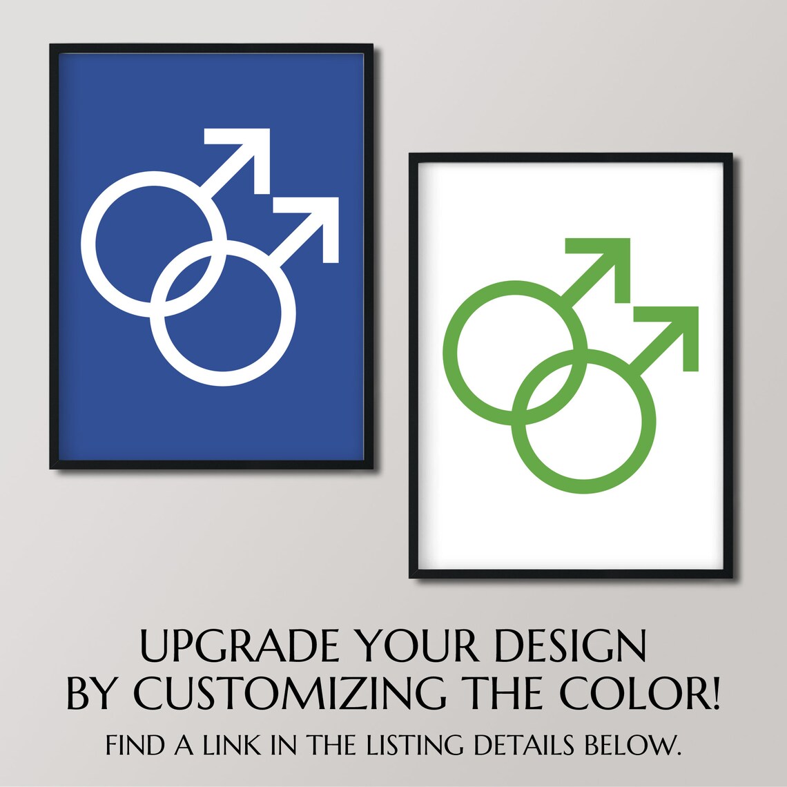 Gay Symbol Poster Pride Rainbow LGBT Couple Print Printable - Etsy