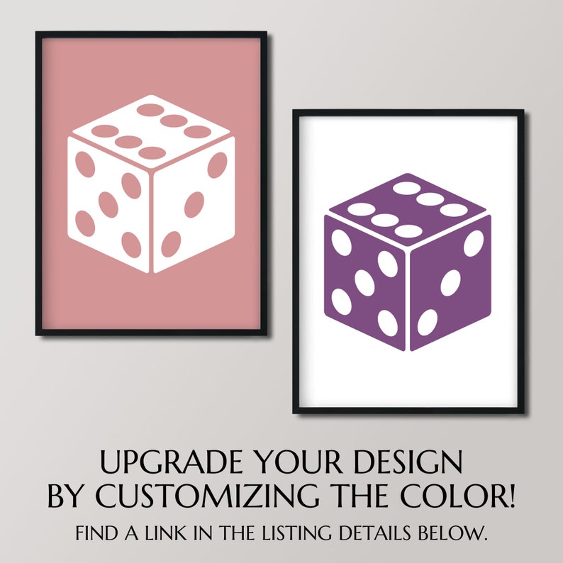 Dice Posters Set of 3 Prints Game Room Wall Art Board Game | Etsy