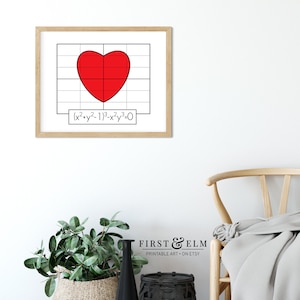 Heart Graph Equation, Math Lover Poster, Nerd Love Gifts, Instant ...