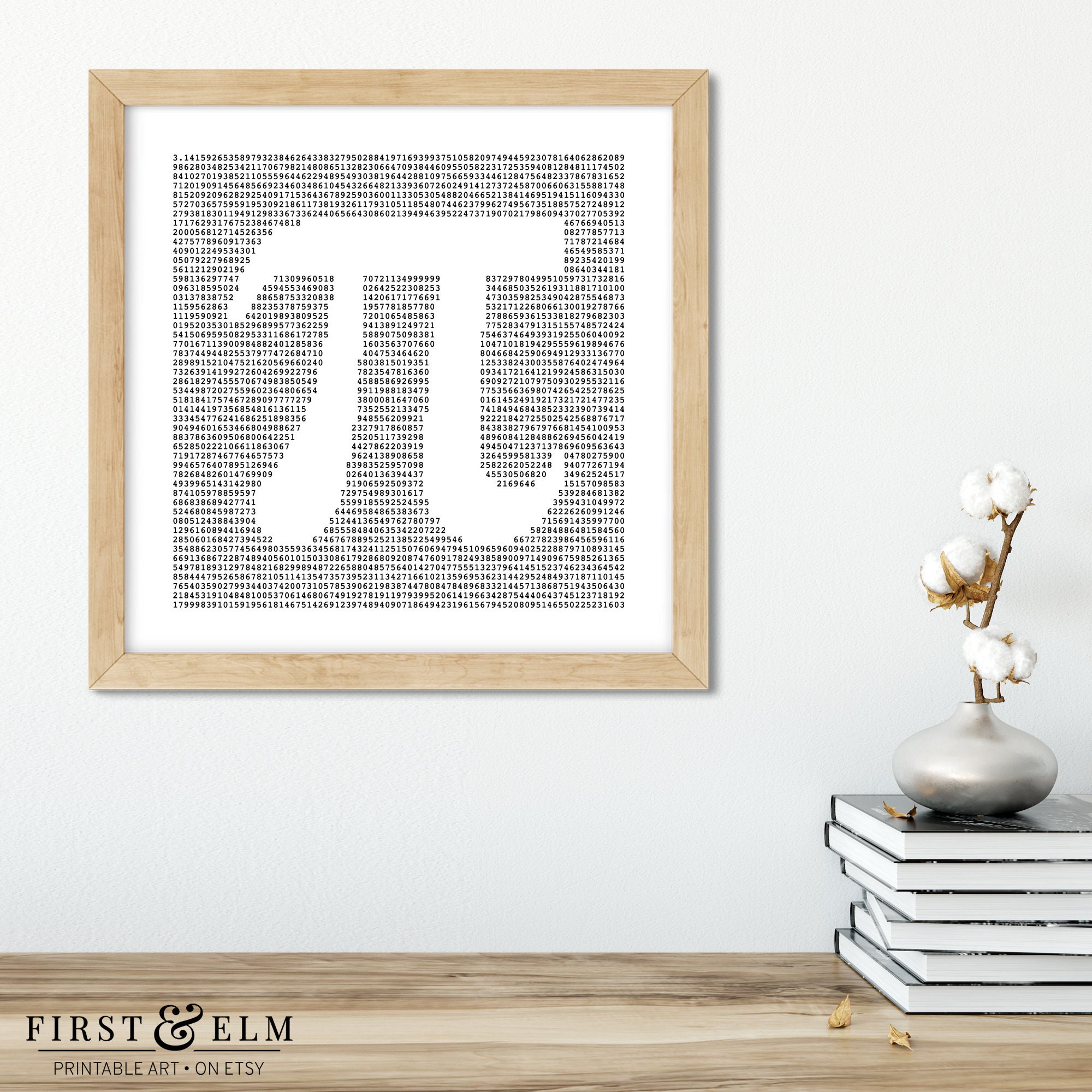 Pi Digits Poster Math Geek Décor Classroom Wall Art Teacher | Etsy