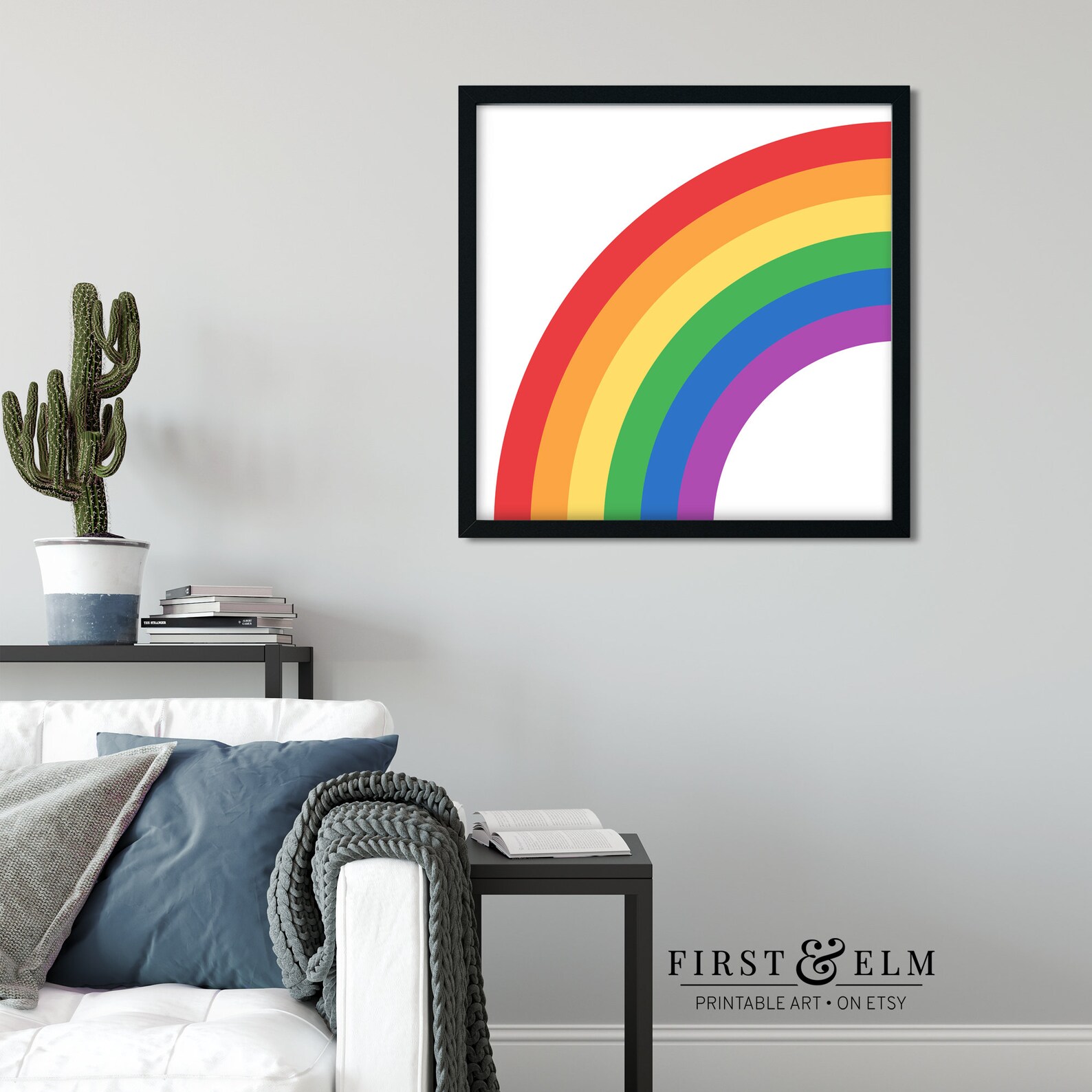 LGBT Pride Rainbow Printable Home Décor Pride Flag Colors | Etsy