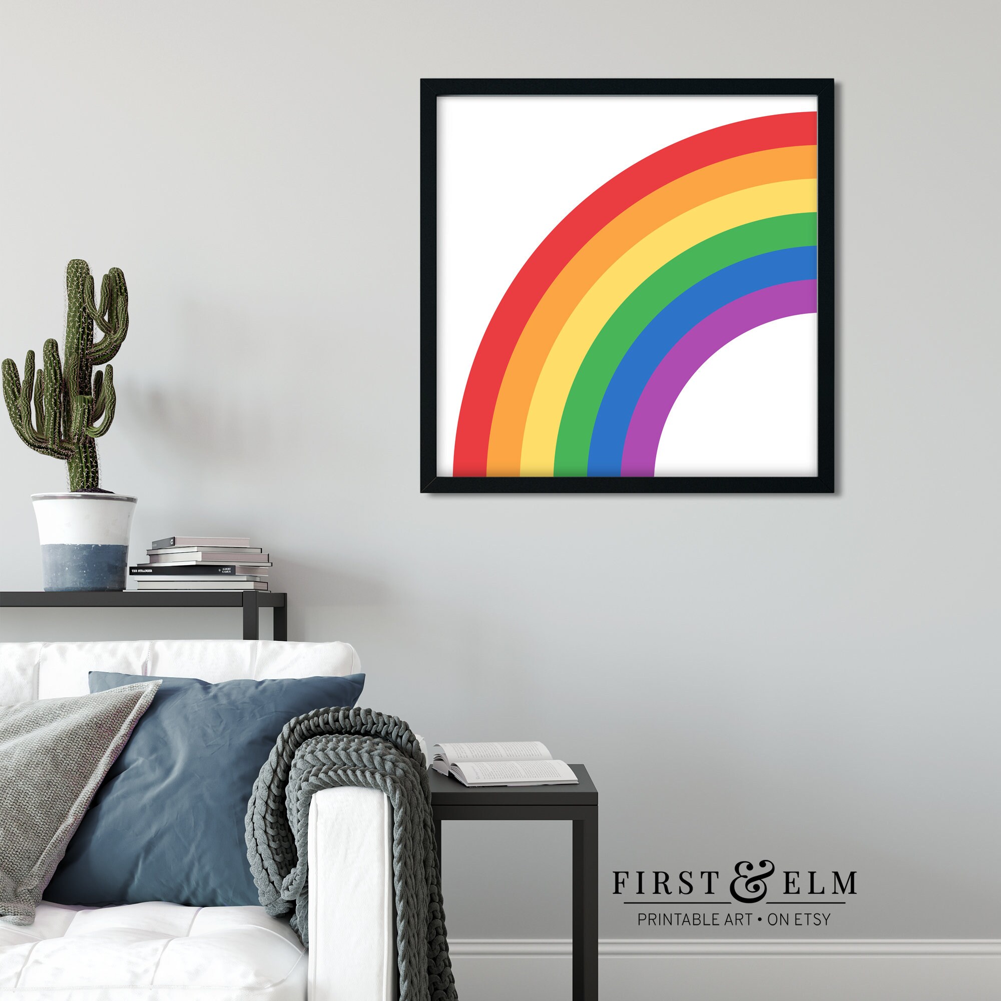 LGBT Pride Rainbow Printable Home Décor Pride Flag Colors | Etsy