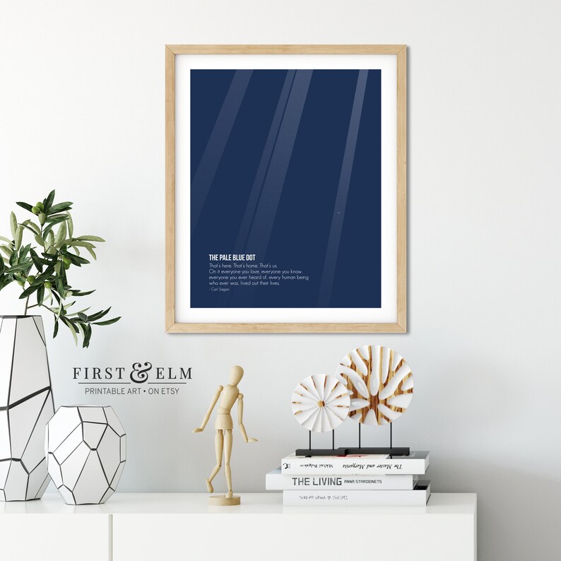 The Pale Blue Dot Inspirational Carl Sagan Quote Print | Etsy