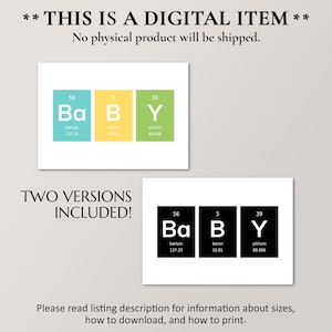 Unique Baby Poster, Periodic Table of Elements, Nerdy Nursery Décor ...