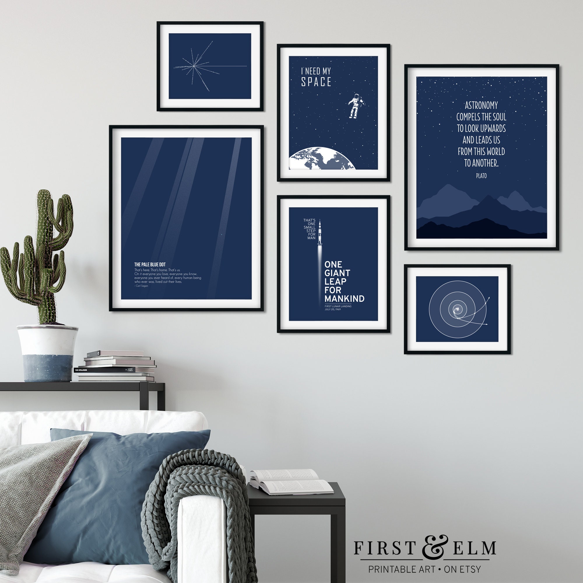 Space Exploration Gallery Wall Set of 6 Prints Astronomy - Etsy