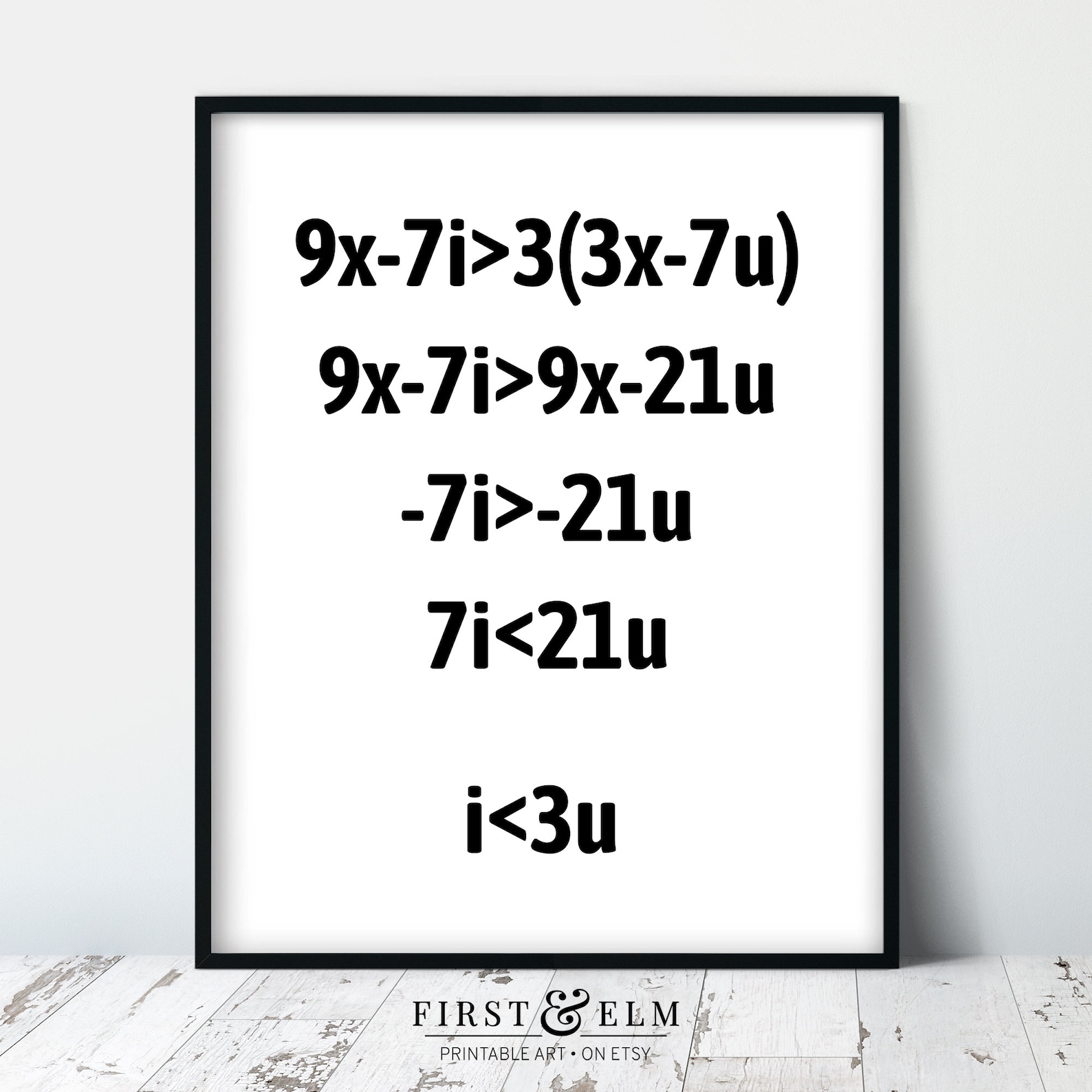 I Love You Math Equation Unique Nerd Gifts Nerd Themed - Etsy