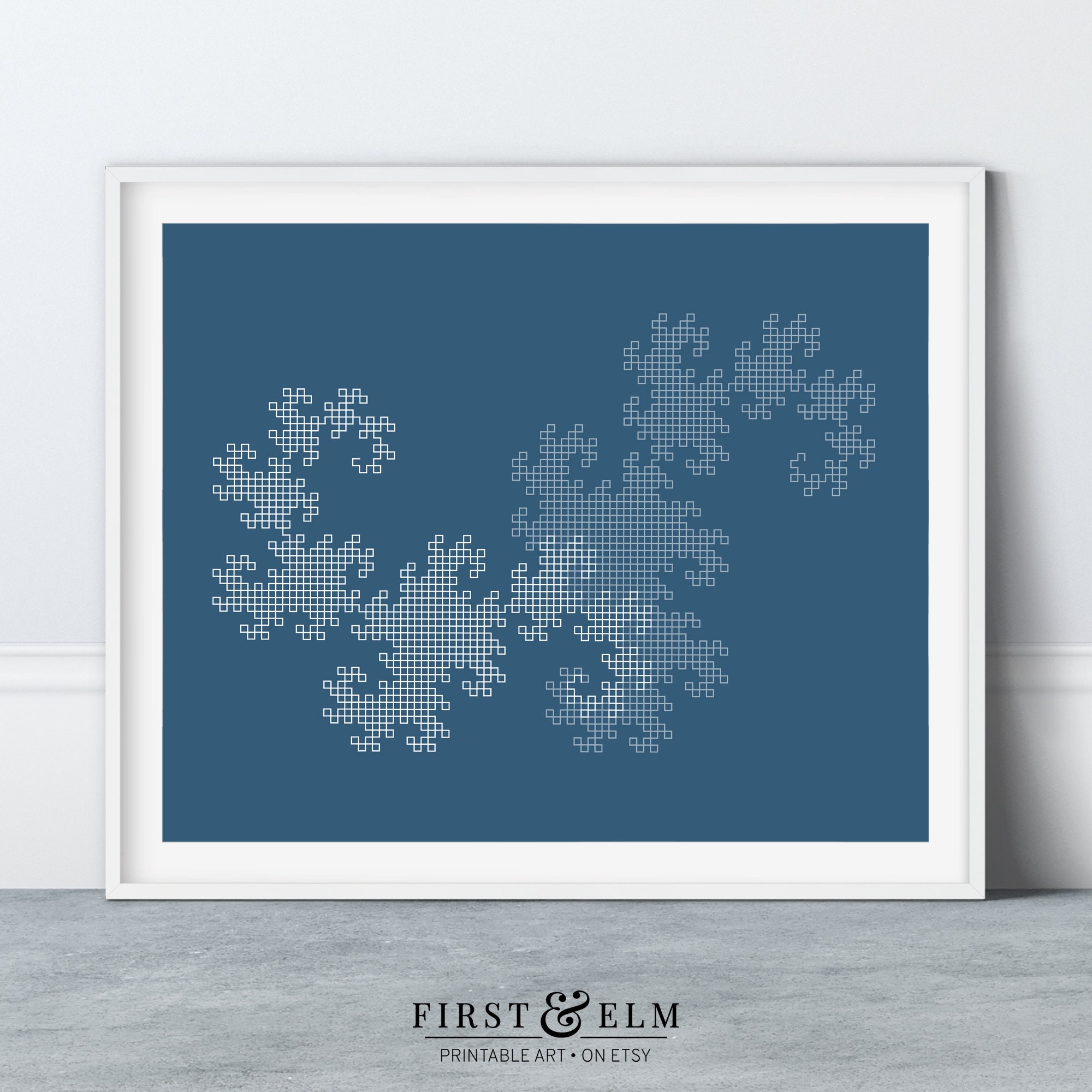 Dragon Curve Fractal Math Nerd Poster Abstract Science Art | Etsy