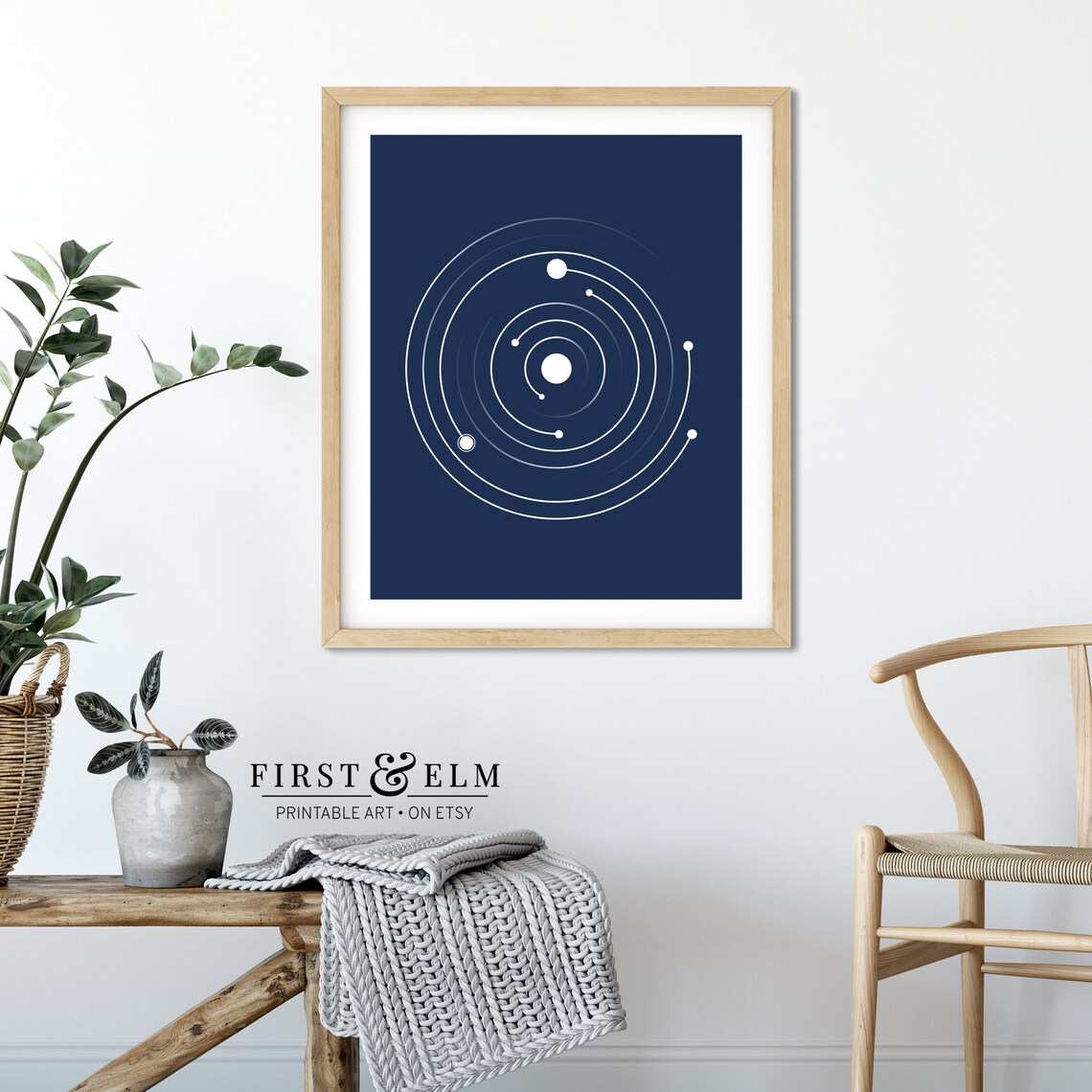 Planet Orbits Art Print Astronomy Poster Outer Space Theme | Etsy