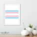 Trans Pride Flag Modern LGBT Design Transgender Wall Art - Etsy
