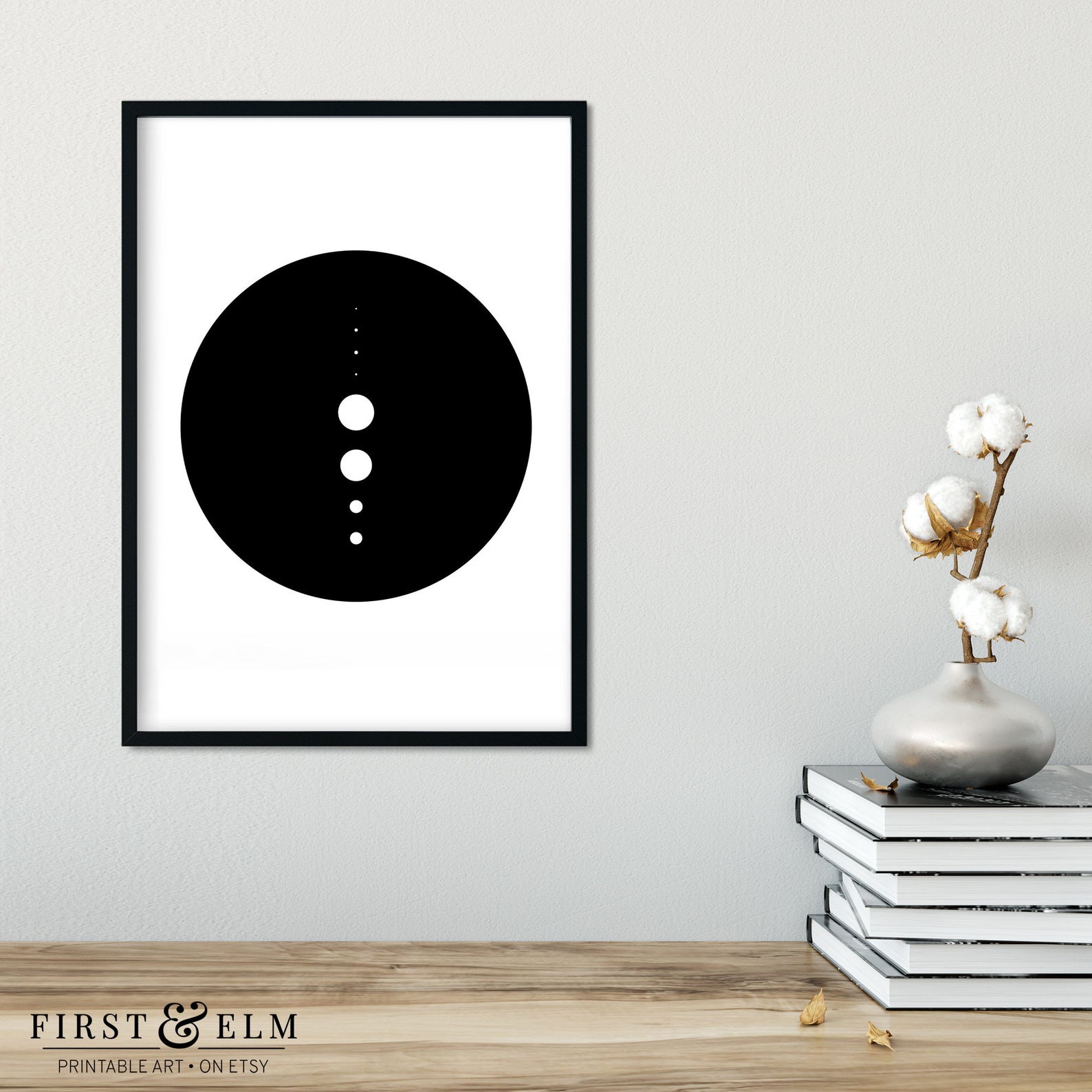 Solar System Poster Planets to Scale Art Outer Space Décor | Etsy