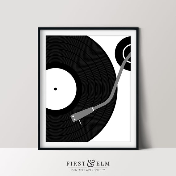 Record Player Poster Turntable Print Band Studio Décor | Etsy