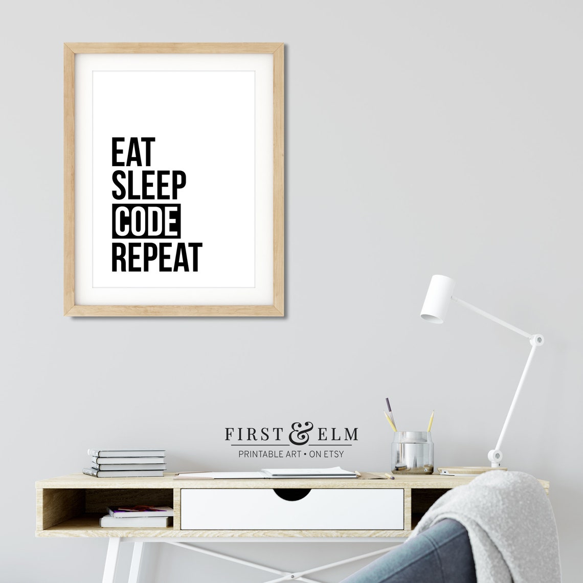 Eat Sleep Code Repeat Poster Computer Lab Décor Programmer - Etsy