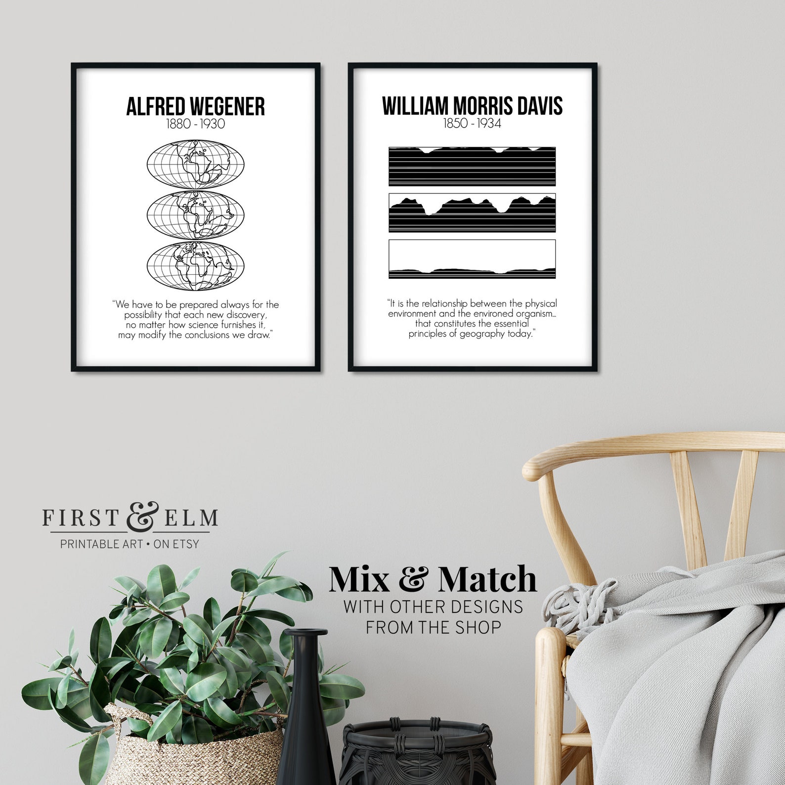 Alfred Wegener Print Famous Scientists Gift for Geologist | Etsy