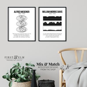 Alfred Wegener Print, Famous Scientists, Gift for Geologist, Nerdy Home ...