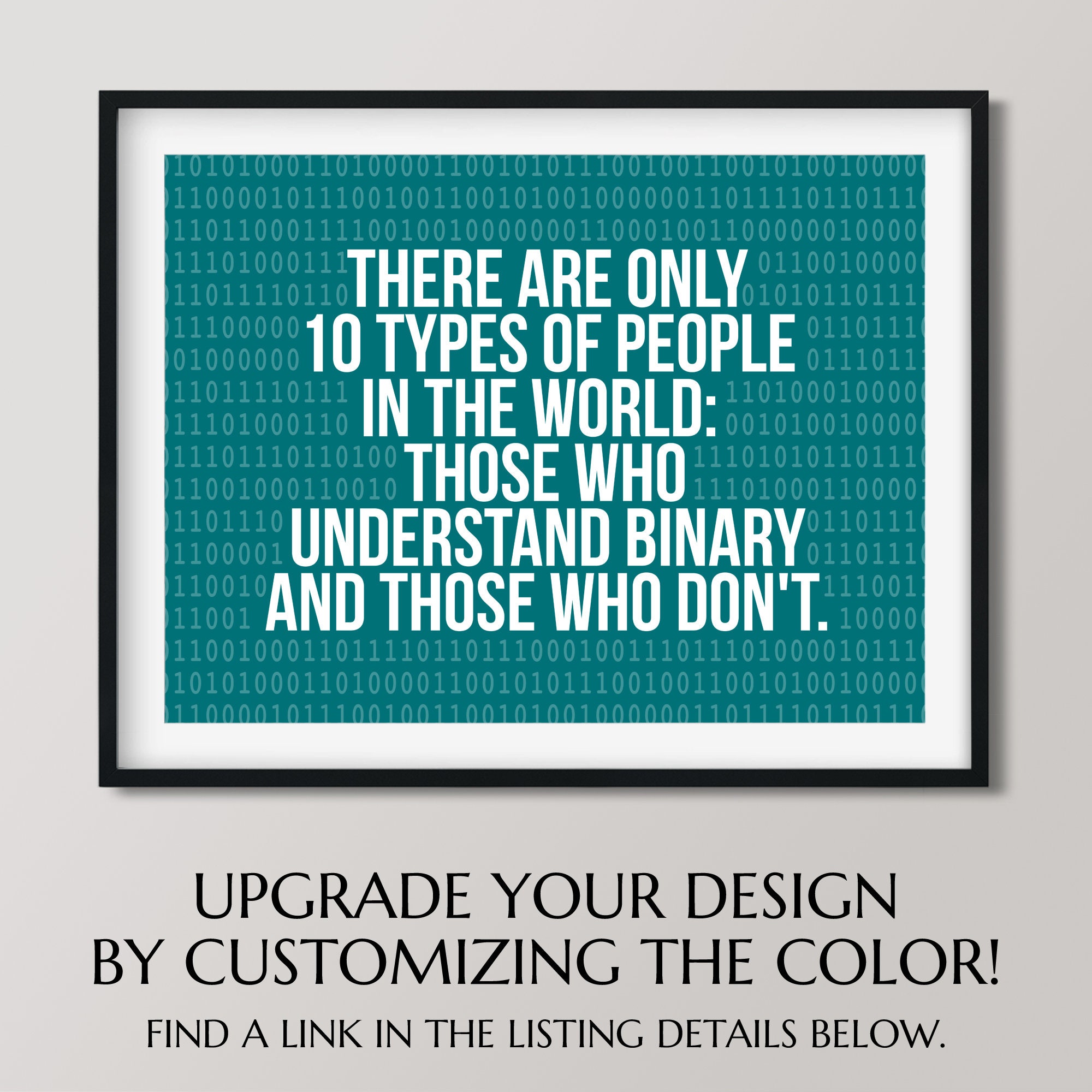 Binary Code Joke Print There Are Only 10 Types of People - Etsy