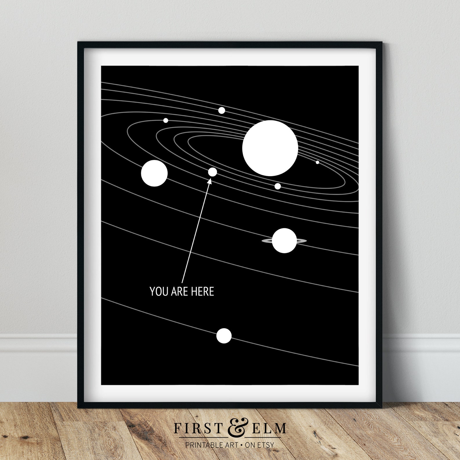 You Are Here Astronomy Poster Planet Orbits Outer Space | Etsy