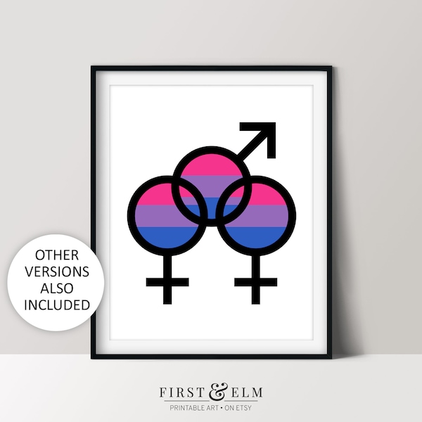 Bisexual Symbol - Etsy