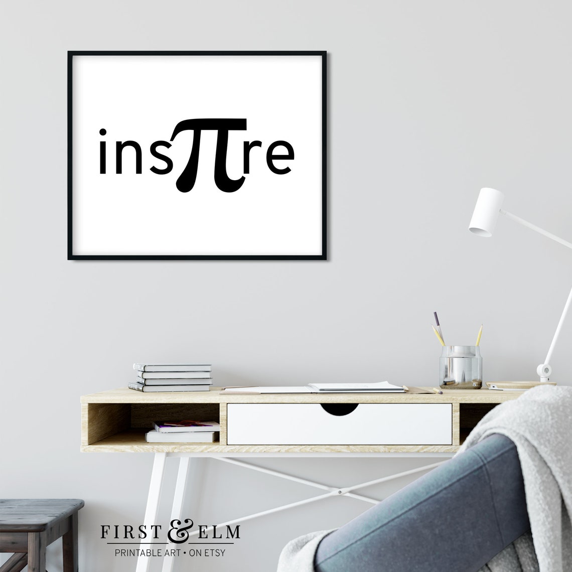 Inspire Pi Poster, Math Teacher Gifts, Instant Download, Math Geek ...