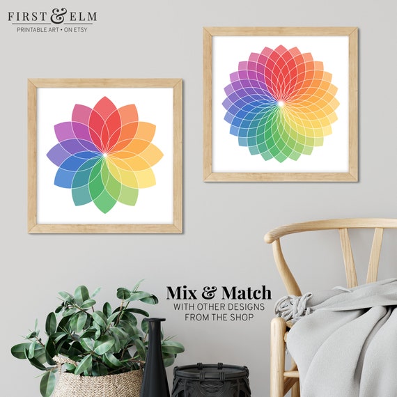 Blank Color Wheel 6 Circles