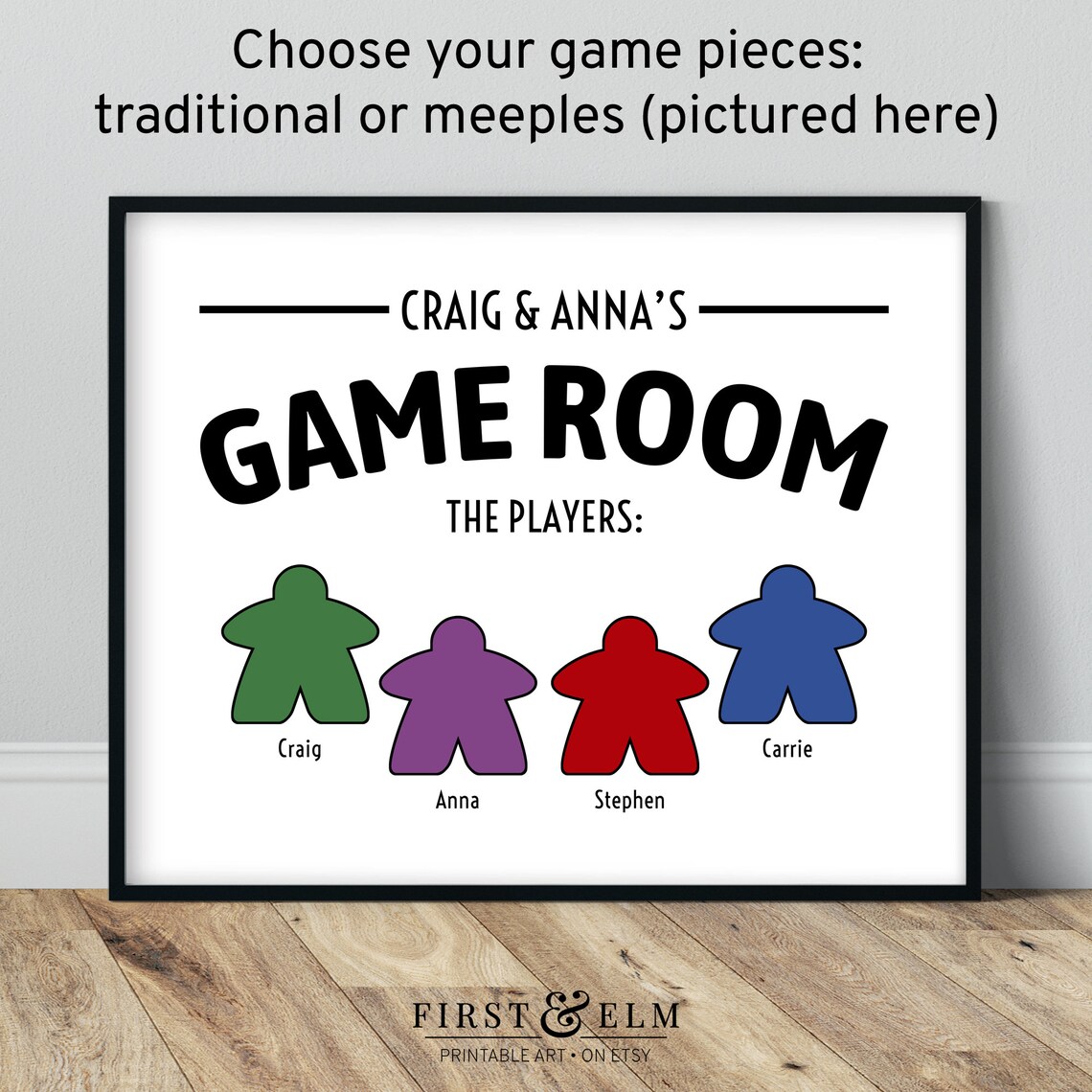 Personalized Family Game Room Sign Board Game Geek Gift | Etsy