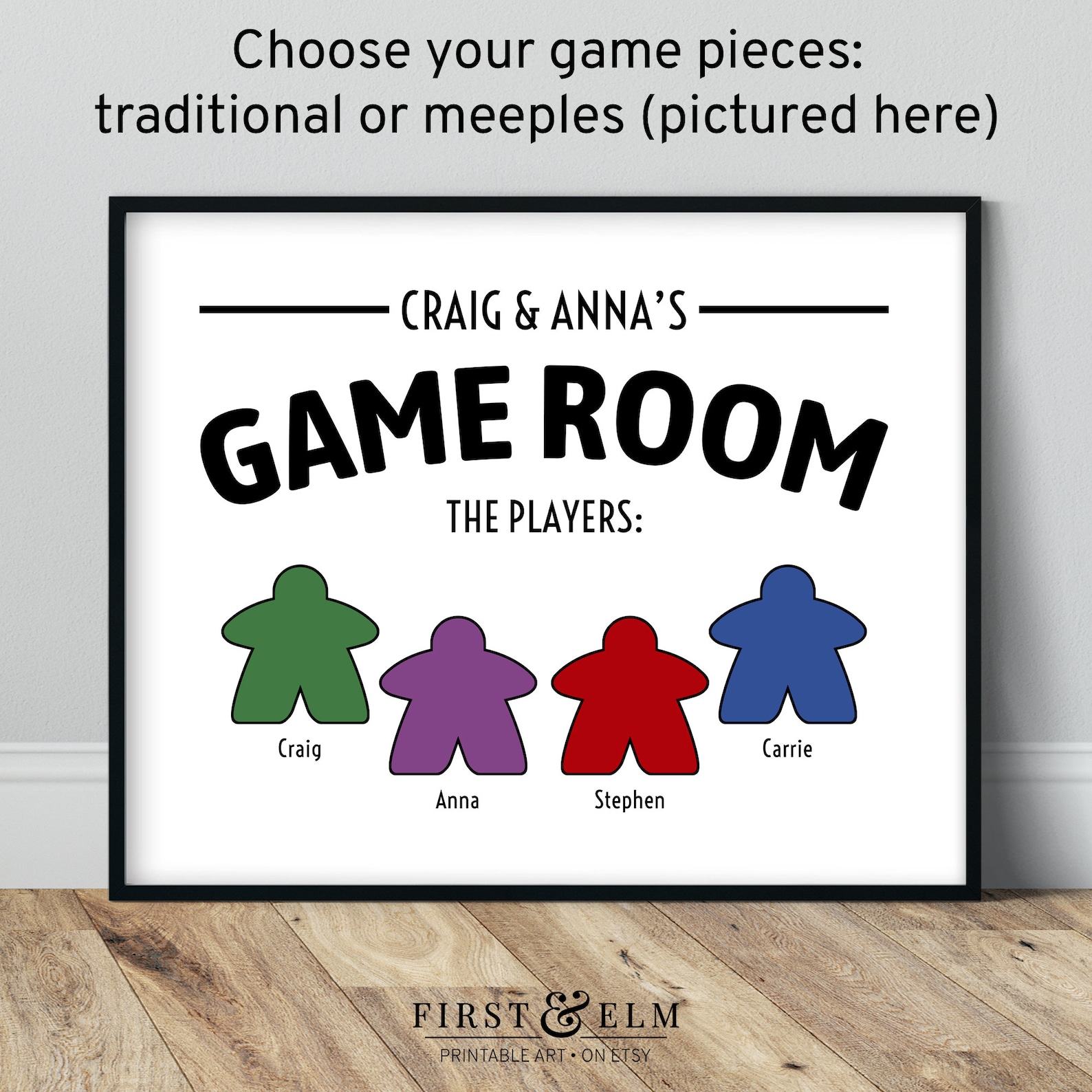 Personalized Family Game Room Sign, Board Game Geek Gift, Unique Home ...