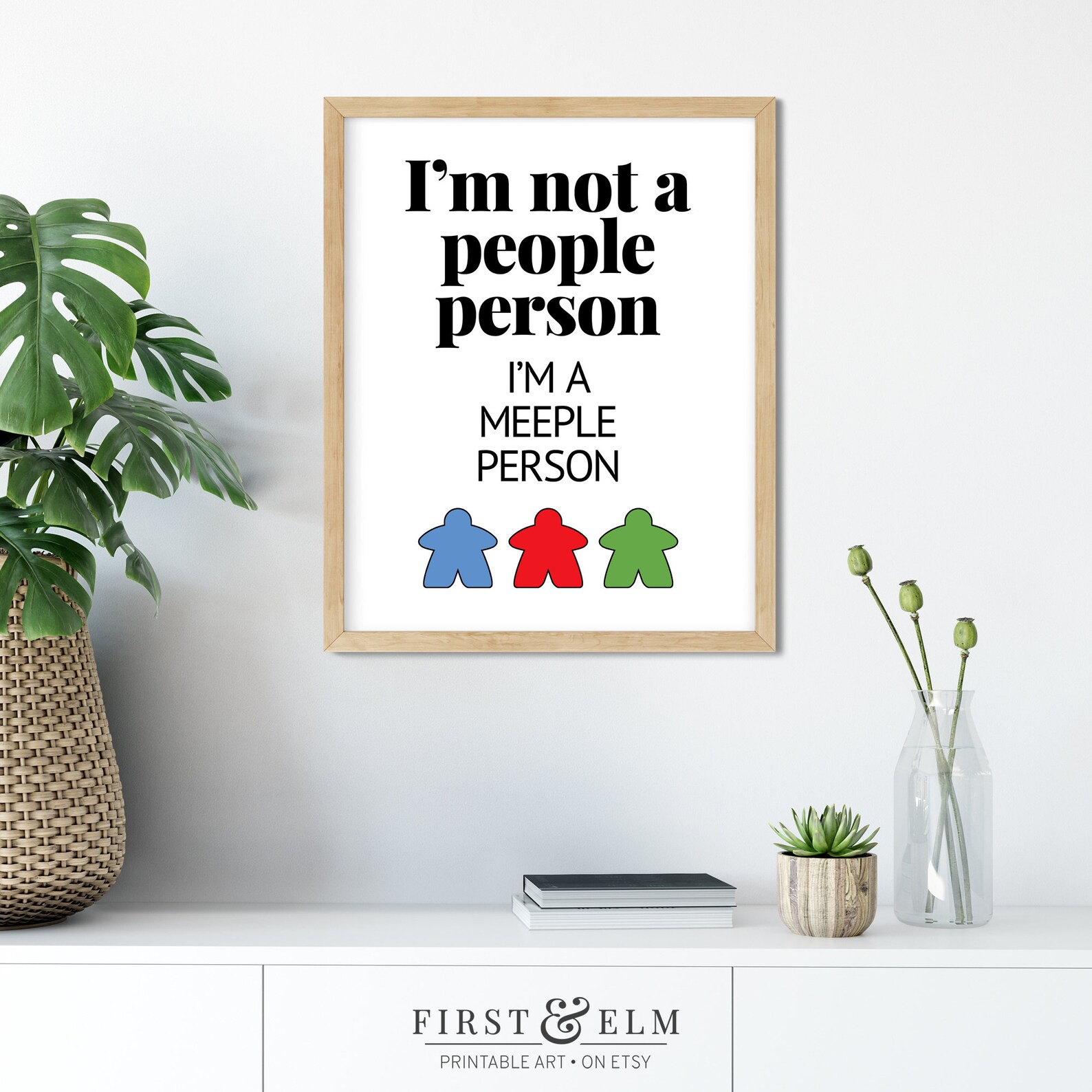 I’m Not a People Person, I’m a Meeple Person, Game Room Décor, Unique ...